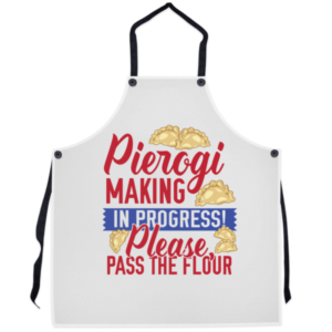 Apron Giveaway - Pierogi Making in Progress - Polish Housewife