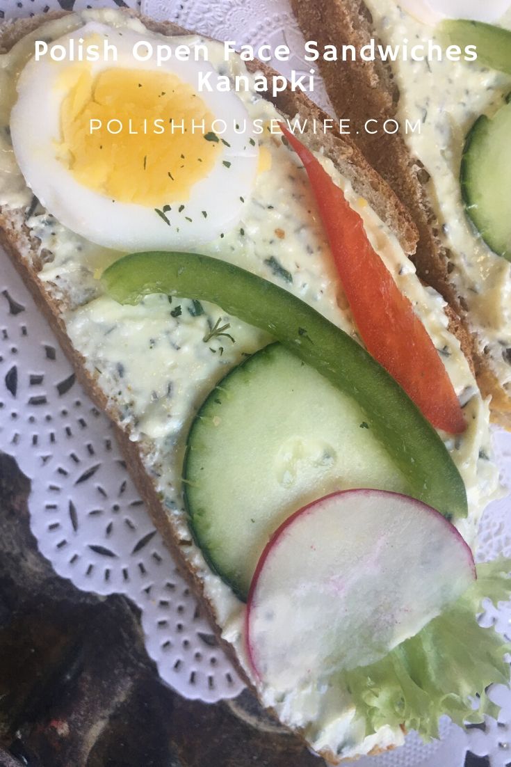 Polish Open Face Sandwiches - Kanapki - Polish Housewife